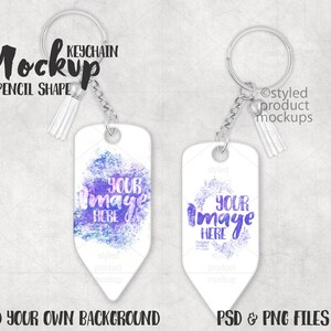 Dye Sublimation Pencil Shaped Keychain | Add Your Own Image and ...