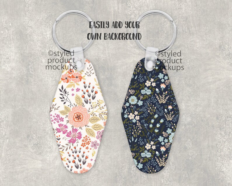 Dye Sublimation Retro Hotel Key Tag Mockup Add Your Own - Etsy