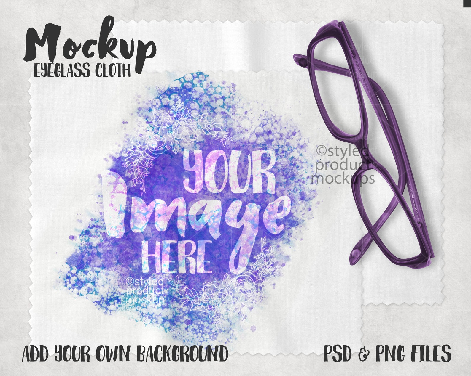 Dye Sublimation Eyeglass Cleaner Mockup Add Your Own Image - Etsy