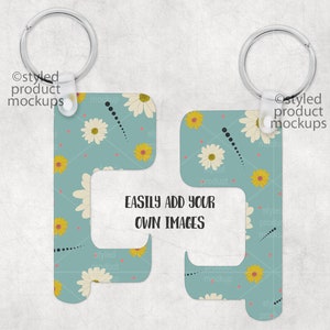 Dye Sublimation Double Sided Germ Free Tool Keychain Mockup | Add Your ...