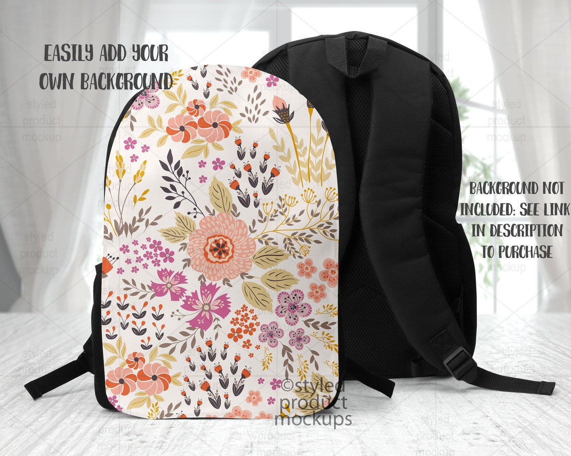 Dye Sublimation Backpack Mockup Add Your Own Image and - Etsy