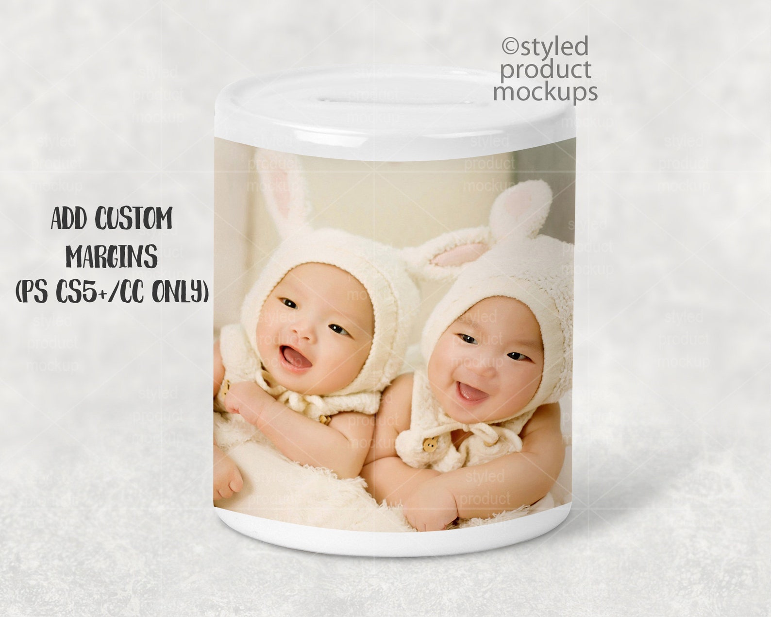 Dye Sublimation Ceramic Coin Bank Template Mockup Single View - Etsy