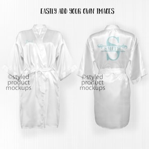 Satin Kimono Robe Mockup | Add Your Own Image and Background - Etsy