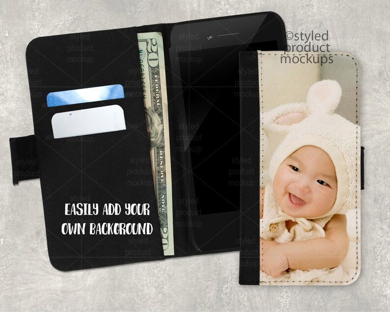 Dye Sublimation Malaga Flip Open Phone Case Mockup | Add Your Own Image ...