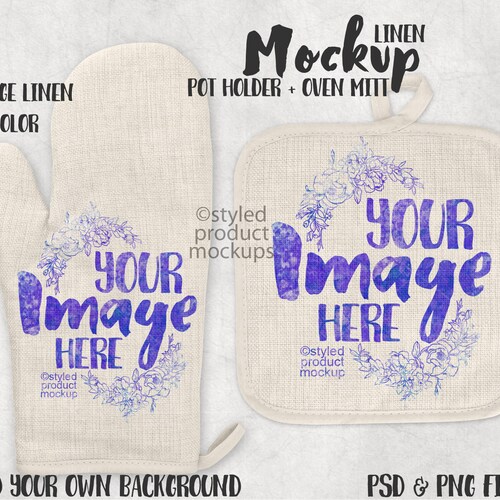 Dye Sublimation Kitchen Gift Set Mockup Add Your Own Image - Etsy