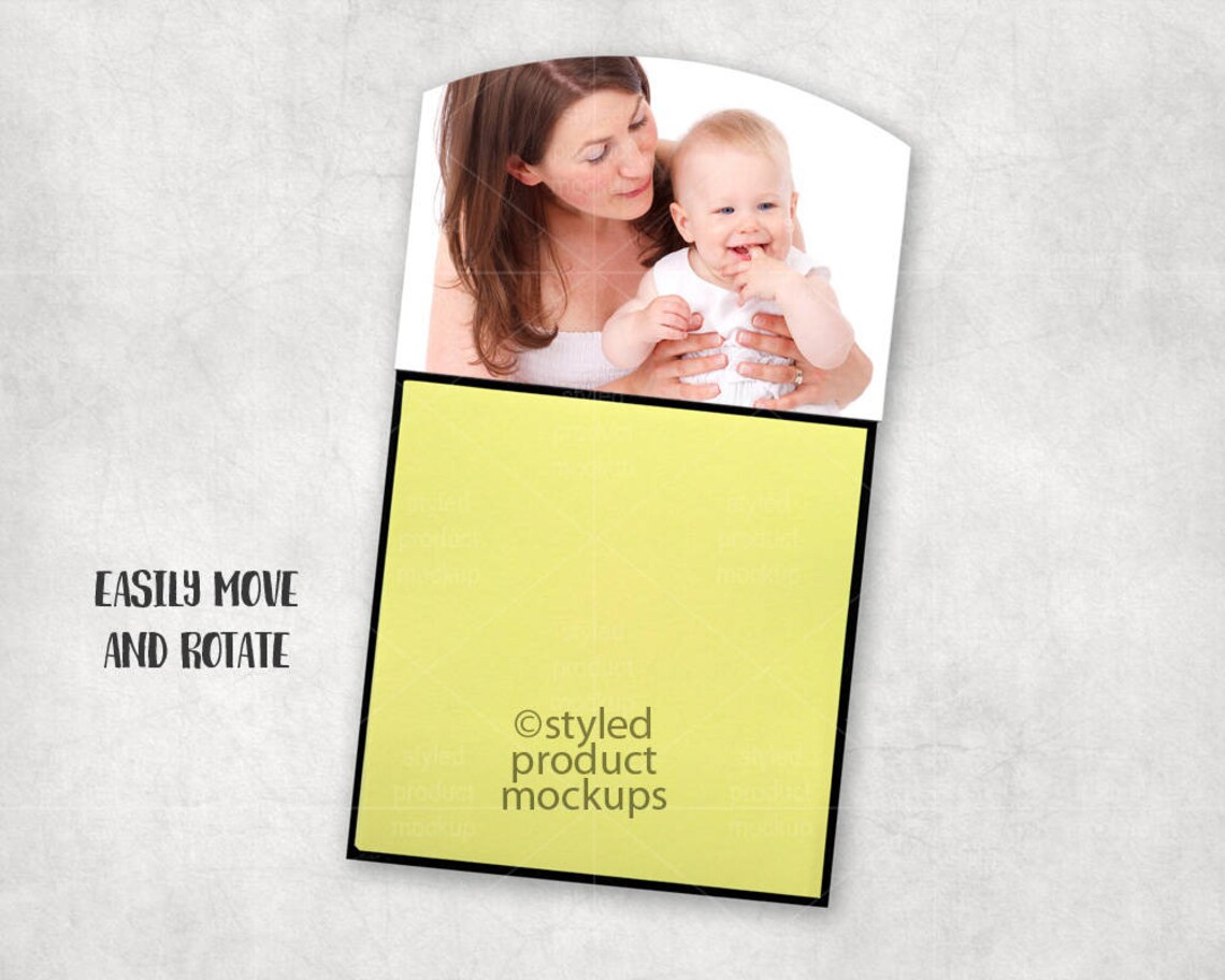 Desktop Notepad Holder Mockup Template| Add Your Own Image and ...