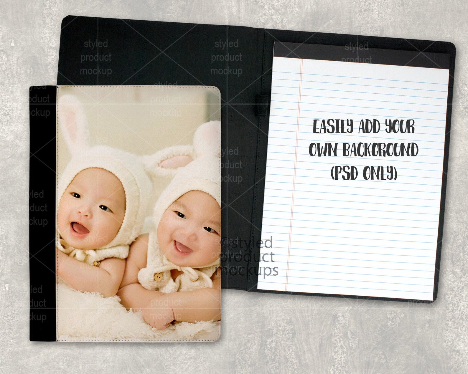 Dye Sublimation Paper Padfolio Portfolio Mockup Add Your Own - Etsy
