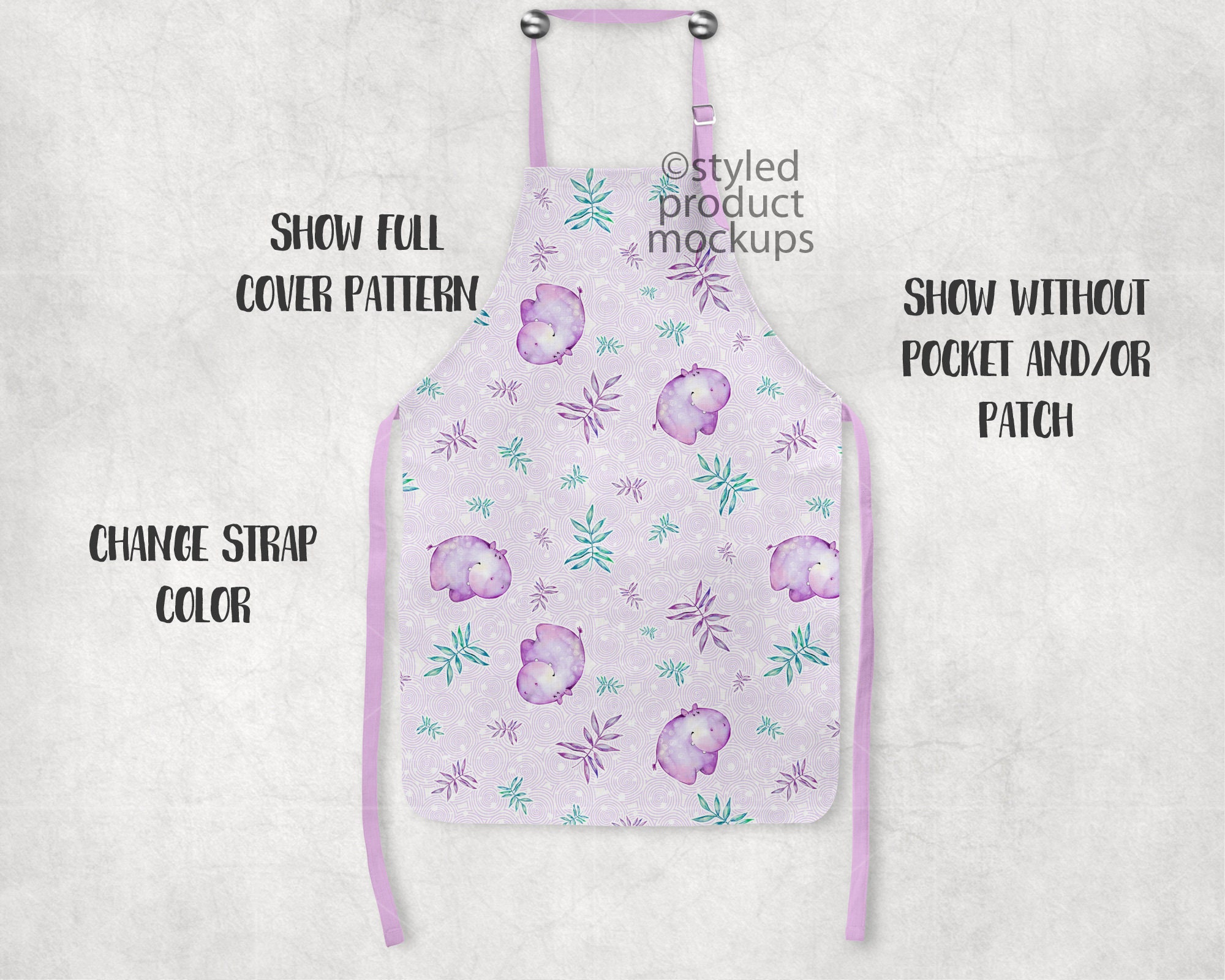 Dye Sublimation Child Sized Apron Mockup | Add Your Own Image and ...