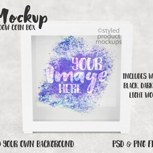 Dye Sublimation Shadow Bank Box Mockup | Add Your Own Image and ...