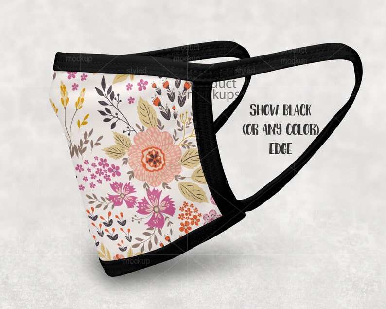 Dye Sublimation Face Mask Mockup Add Your Own Image and - Etsy