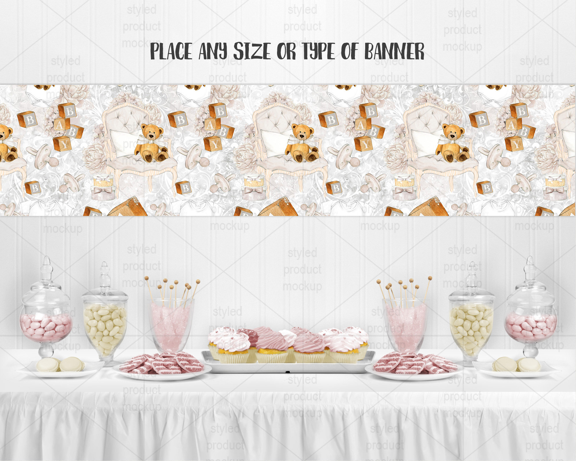 Party Dessert Buffet Table Backdrop Mockup - Etsy
