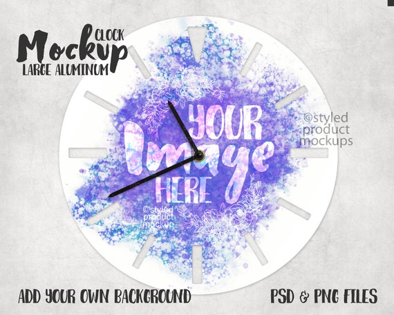 Dye Sublimation Large Aluminum Clock Mockup Add Your Own - Etsy