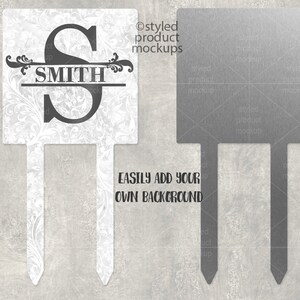 Dye Sublimation Rectangle Shaped Garden Stake Template Mockup | Add ...