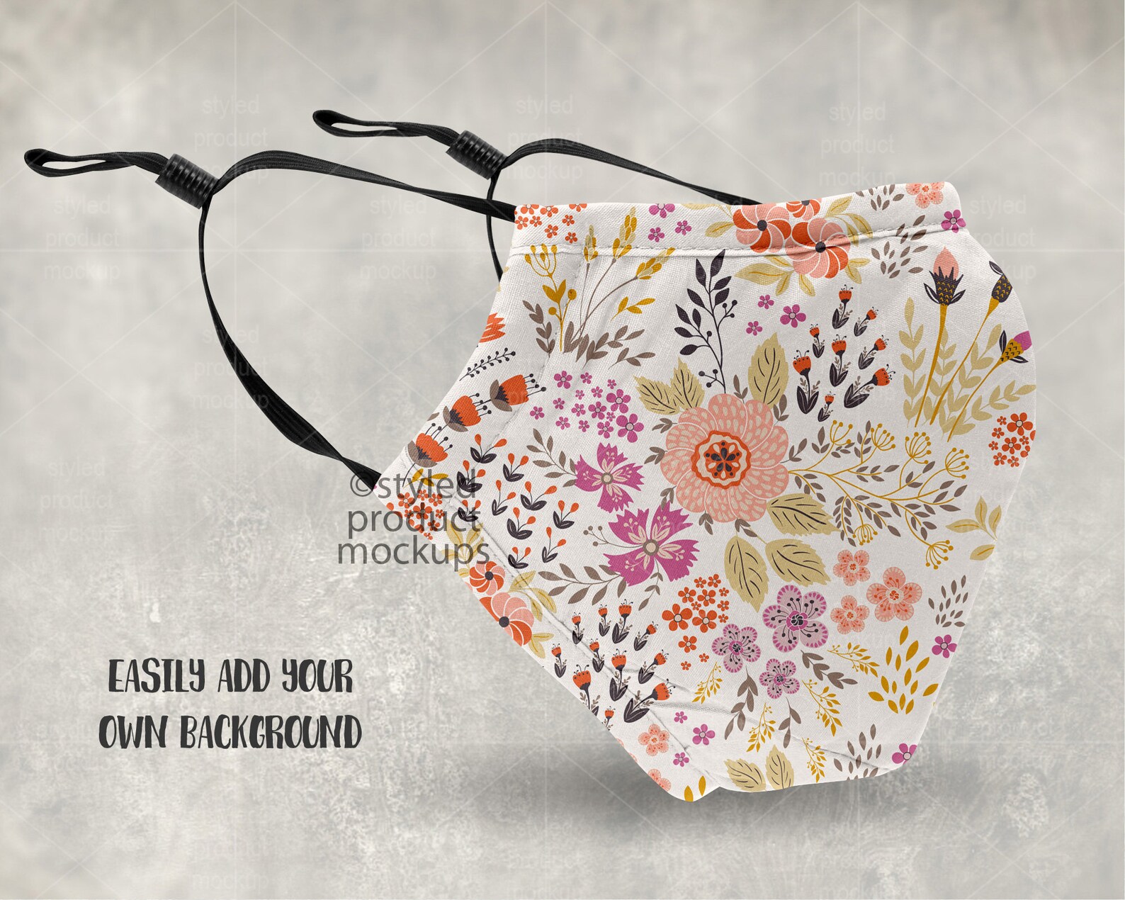 Cotton 3D Face Cover Mask for HTV Mockup Add Your Own Image - Etsy