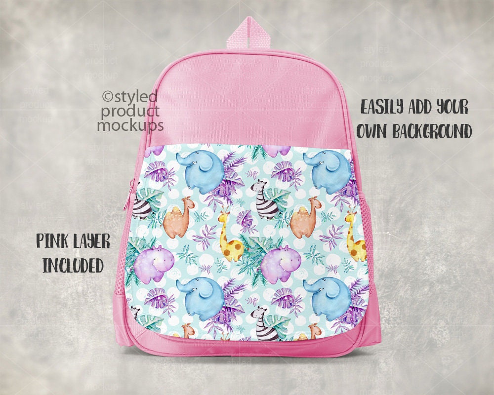 Dye Sublimation Kids School Backpack Mockup Template Add - Etsy Australia
