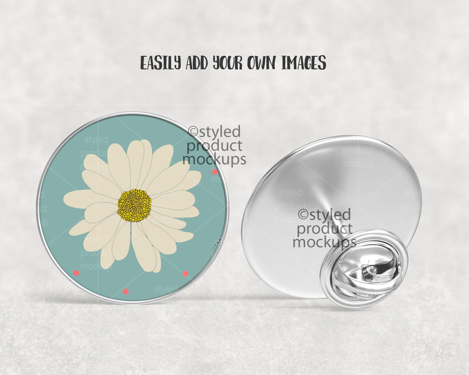 Dye Sublimation Lapel Pin Tie Tac Mockup | Add Your Own Image and ...