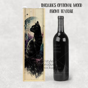 Dye Sublimation Natural Wood Wine Box Mockup Template | Add Your Own ...