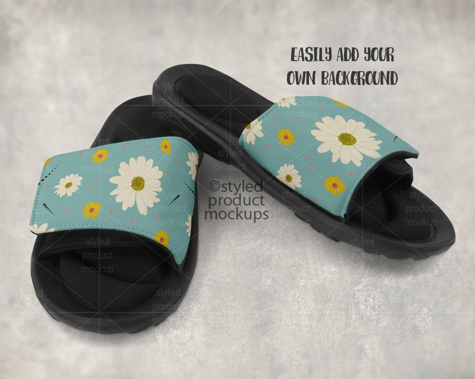 Dye Sublimation Slider Sandals Mockup Template Add Your Own - Etsy