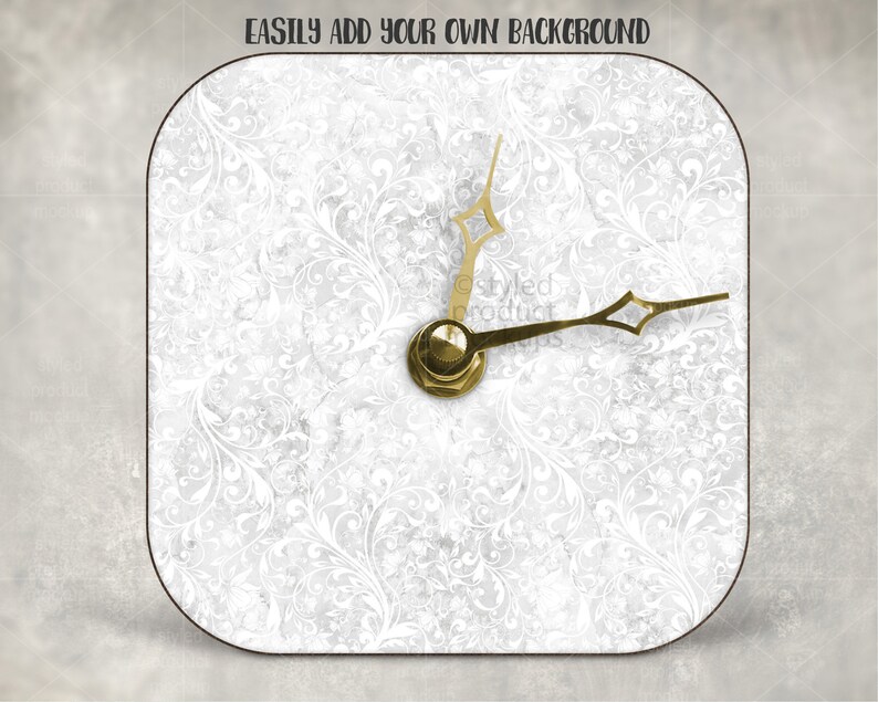 Dye Sublimation Square Desk Clock Mockup Add Your Own Image - Etsy