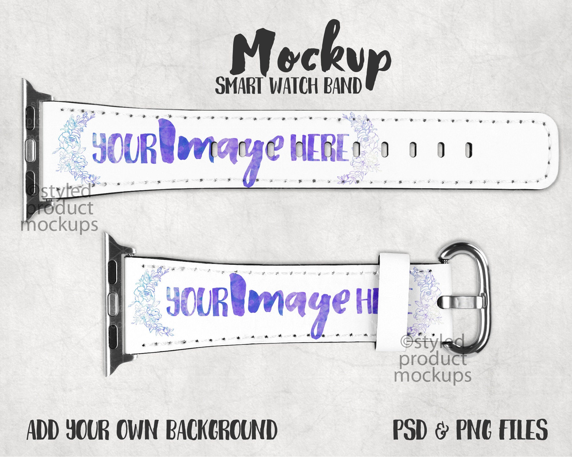 Dye Sublimation Smart Watch Band Mockup Add Your Own Image - Etsy