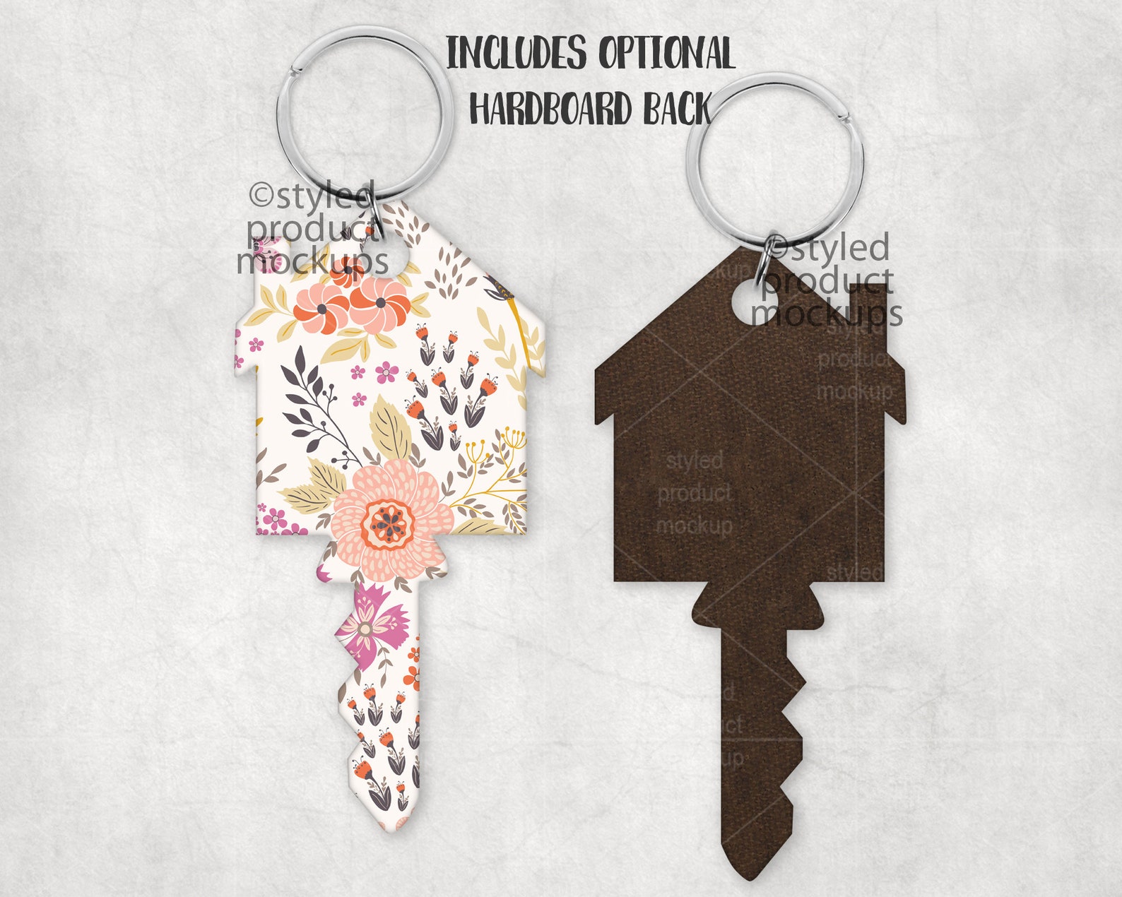 Dye Sublimation House Shaped Keychain Mockup Add Your Own - Etsy