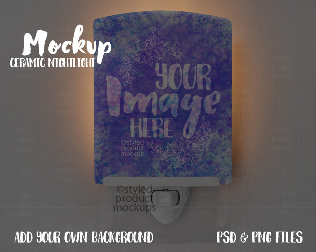 Dye Sublimation Night Light Mockup Template | Add Your Own Image and ...