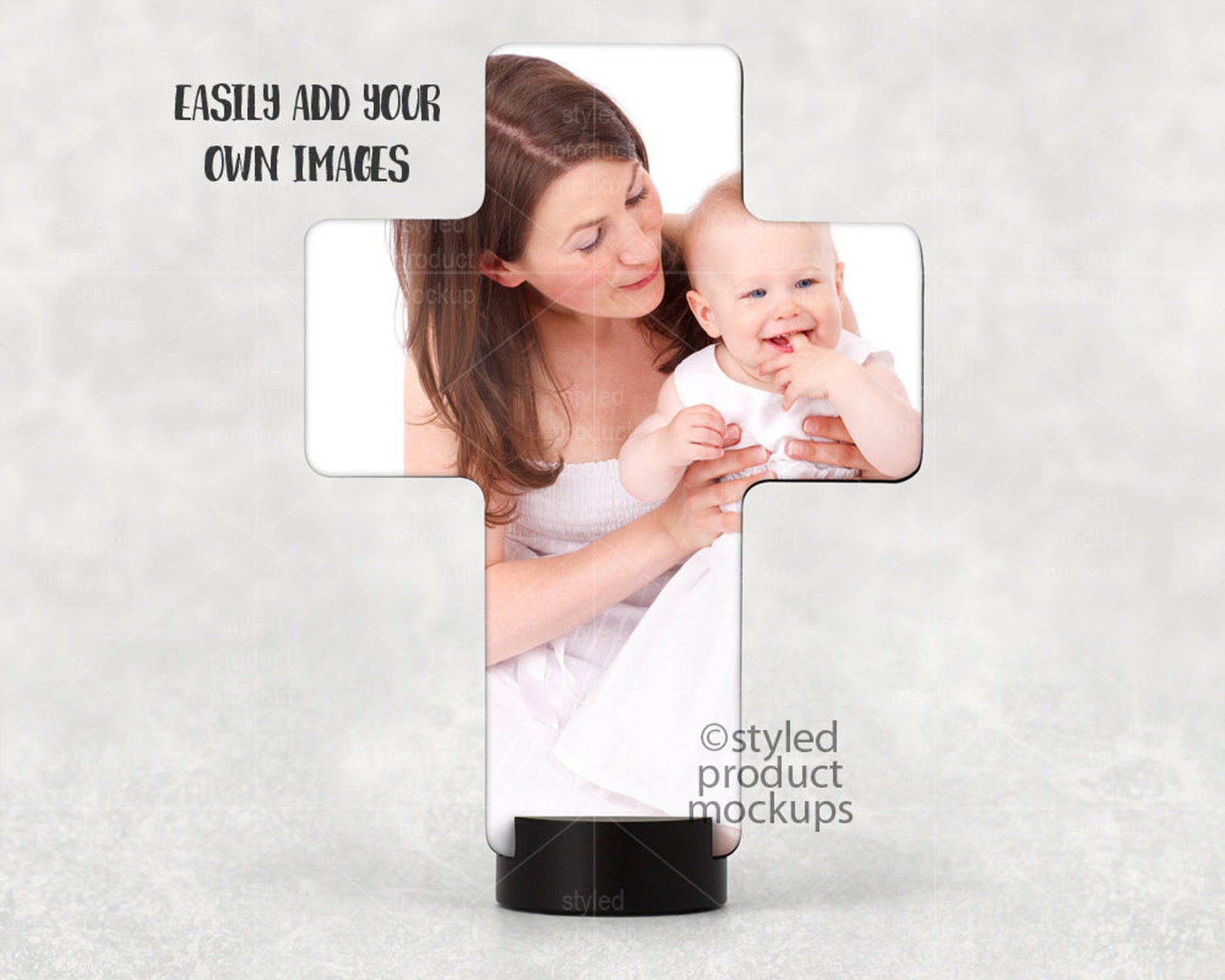 Dye Sublimation Hard Board Cross Mockup Template Add Your | Etsy