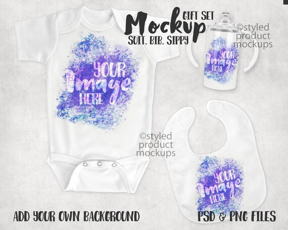 Dye Sublimation Baby Gift Set Mockup Add Your Own Image and - Etsy