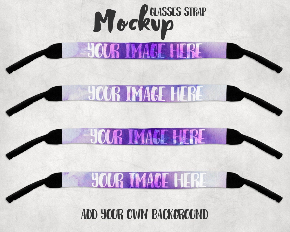 Neoprene Sunglass Strap Mockup Template | Add Your Own Background | Dye ...
