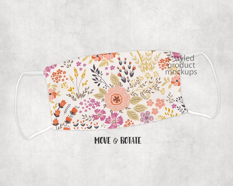 Dye Sublimation Rectangle Face Mask Mockup | Add Your Own Image and ...