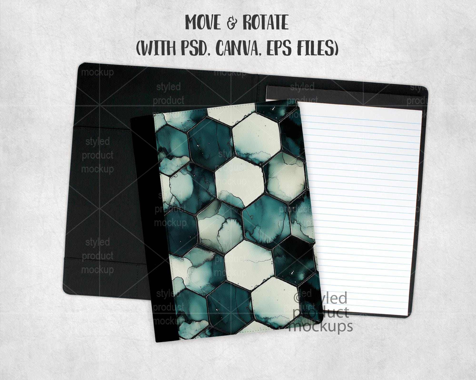 Dye Sublimation Paper Padfolio Portfolio Mockup | Add Your Own Image ...