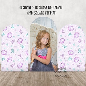 Three Panel Party Backdrop Trio Display Mockup | Add Your Own Image and ...