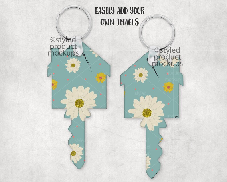 Dye Sublimation House Shaped Keychain Mockup Add Your Own - Etsy
