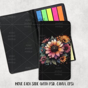 Dye Sublimation Sticky Note Holder Wallet Case Mockup | Add Your Own ...
