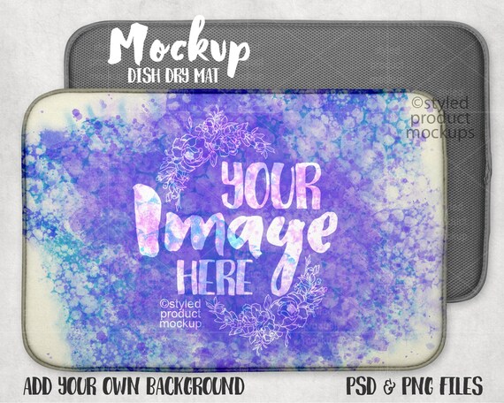 Dye sublimation dish dry mat mockup template Add your own | Etsy