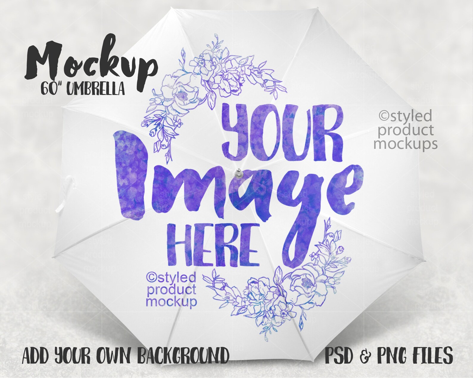 Dye sublimation umbrella mockup Add your own image and | Etsy