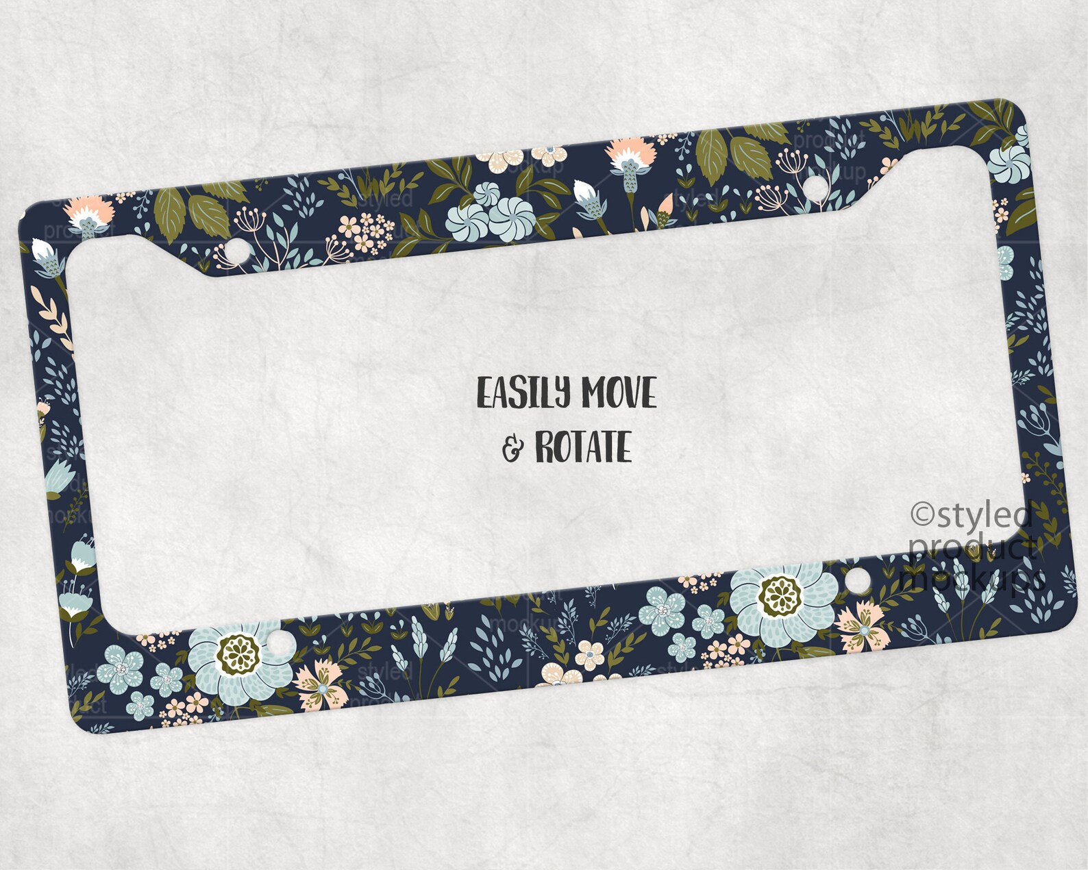 Dye Sublimation Car License Plate Frame Mockup Add Your Own - Etsy