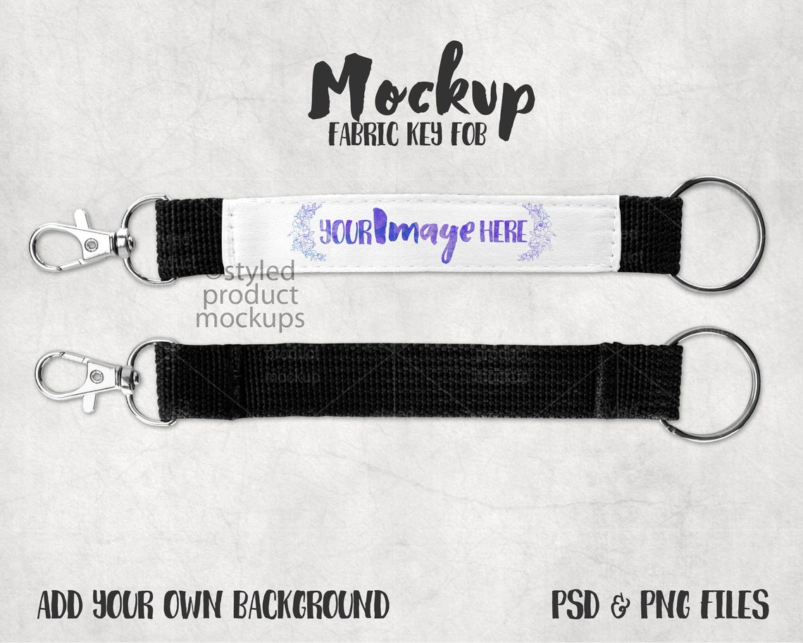 Dye Sublimation Fabric Key Fob Mockup Add Your Own Image and | Etsy