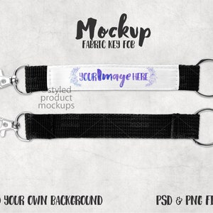 Dye Sublimation Fabric Key Fob Mockup | Add Your Own Image and ...