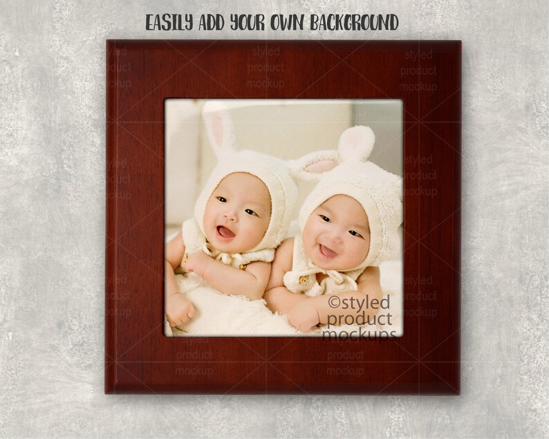 Dye Sublimation Mahogany Wood Keepsake Box Mockup Add Your - Etsy