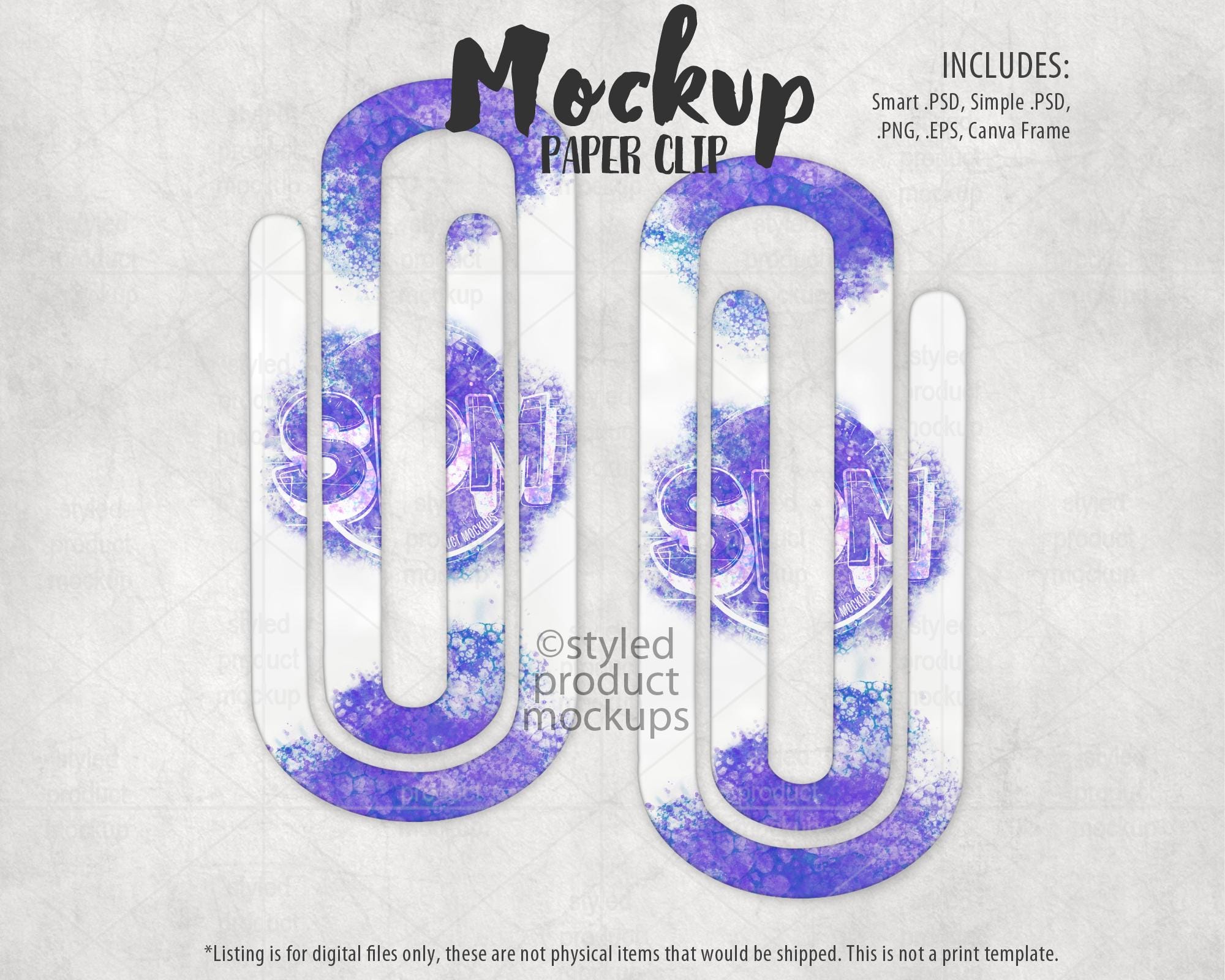 Dye Sublimation Jumbo Paper Clip Mockup | Add Your Own Image and ...