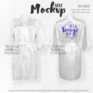 Satin Kimono Robe Mockup | Add Your Own Image and Background - Etsy