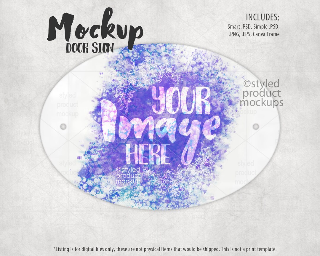 Dye Sublimation Door Sign House Sign Mockup Add Your Own Image and ...