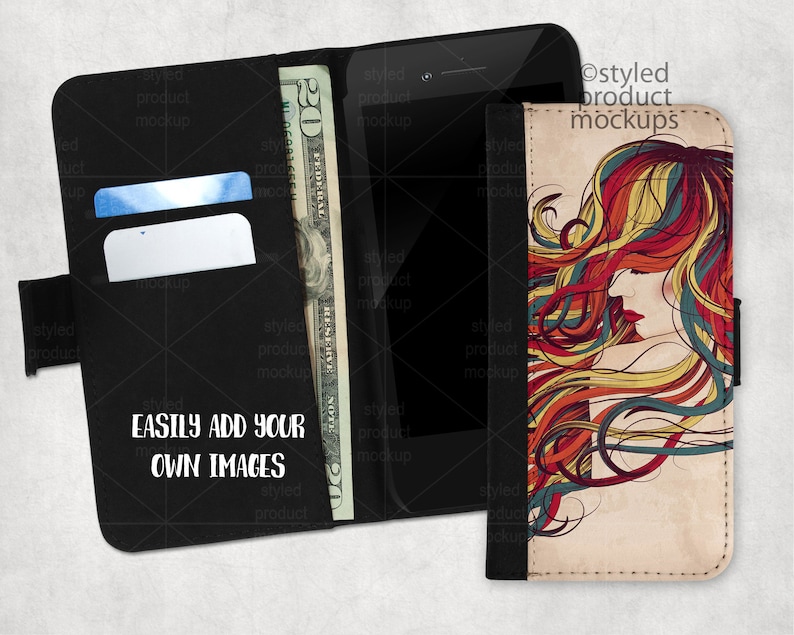 Dye Sublimation Malaga Flip Open Phone Case Mockup | Add Your Own Image ...