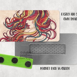 Dye Sublimation Name Badge Mockup Template | Add Your Own Image and ...