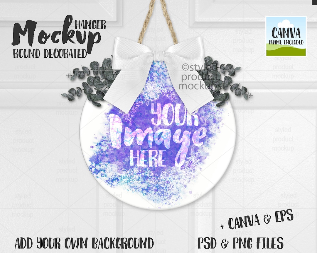Dye Sublimation Round Decorative Hanging Sign Mockup | Add Your Own ...
