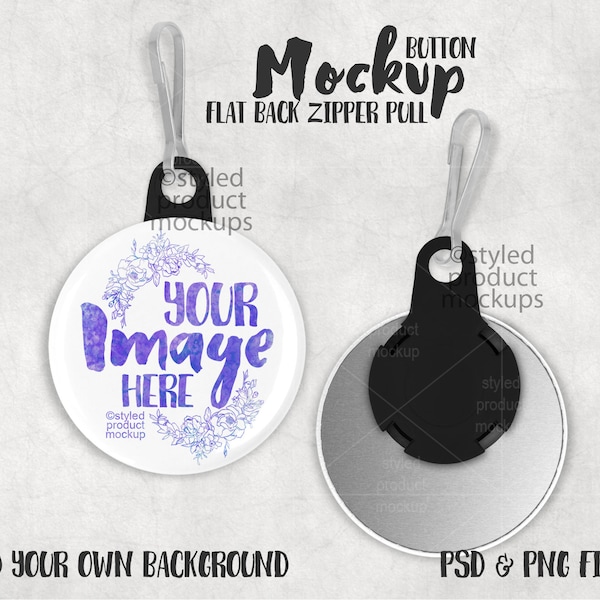 Button Zipper Pull - Etsy