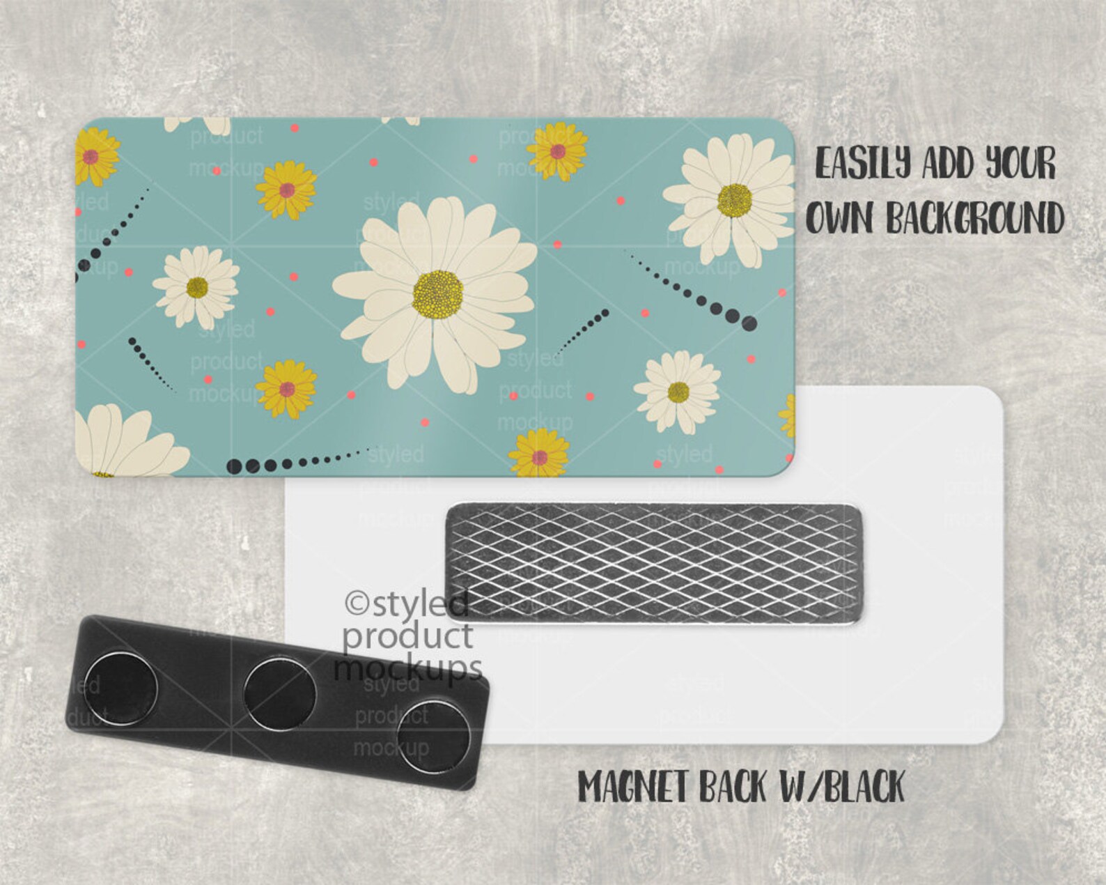 Dye Sublimation Name Badge Mockup Template | Add Your Own Image and ...