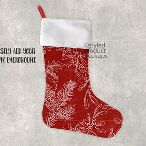 Dye Sublimation Christmas Stocking With Linen Bottom and Solid Color ...