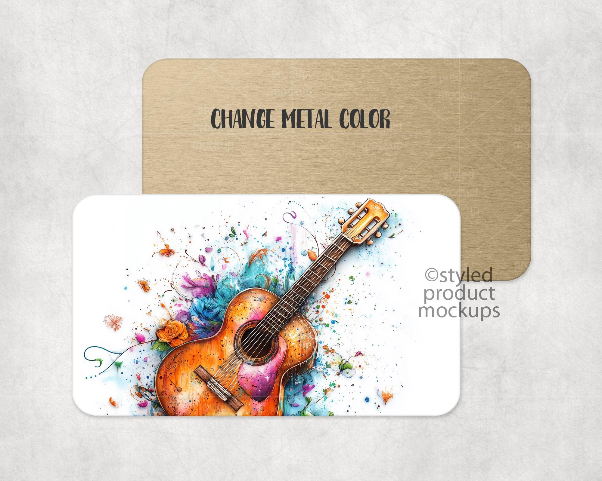 Dye Sublimation Aluminum Wallet Card Mockup | Add Your Own Image and ...